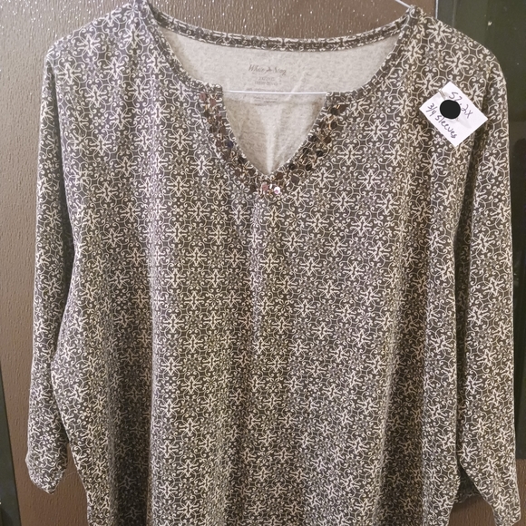 White Stag | Tops | White Stag Brown Design Shirt | Poshmark